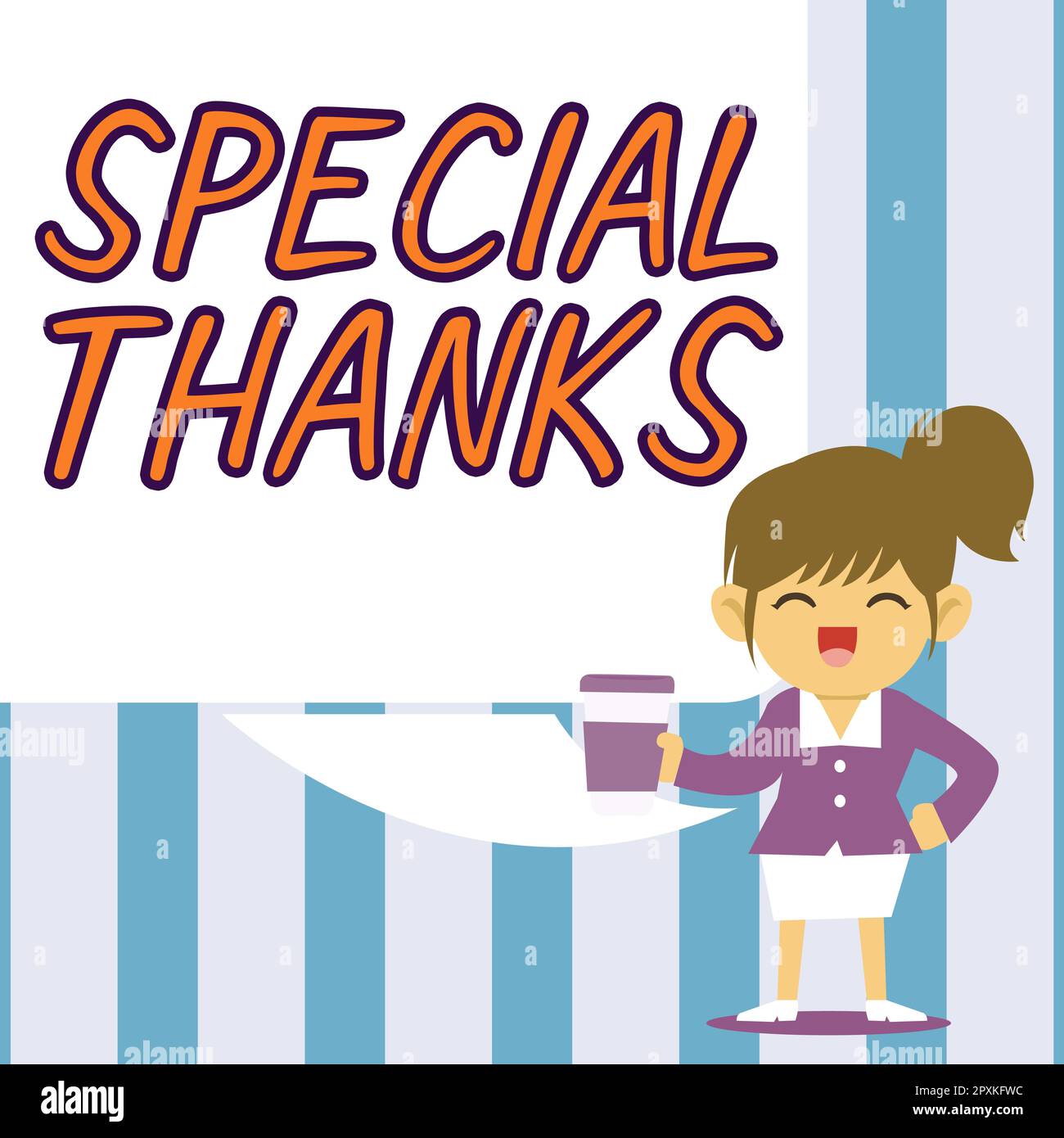 Writing displaying text Special Thanks, Business approach expression of ...