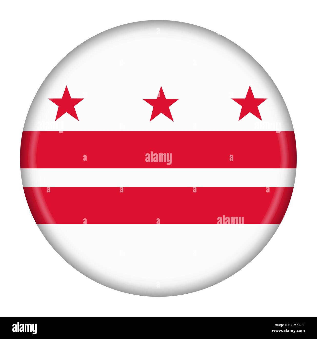 A Washington DC flag button 3d illustration with clipping path Stock ...