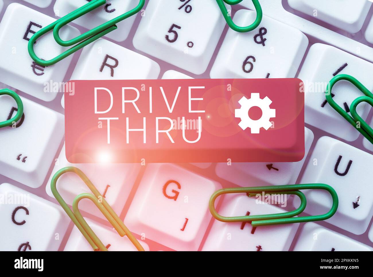 Text showing inspiration Drive Thru, Word Written on place where you ...