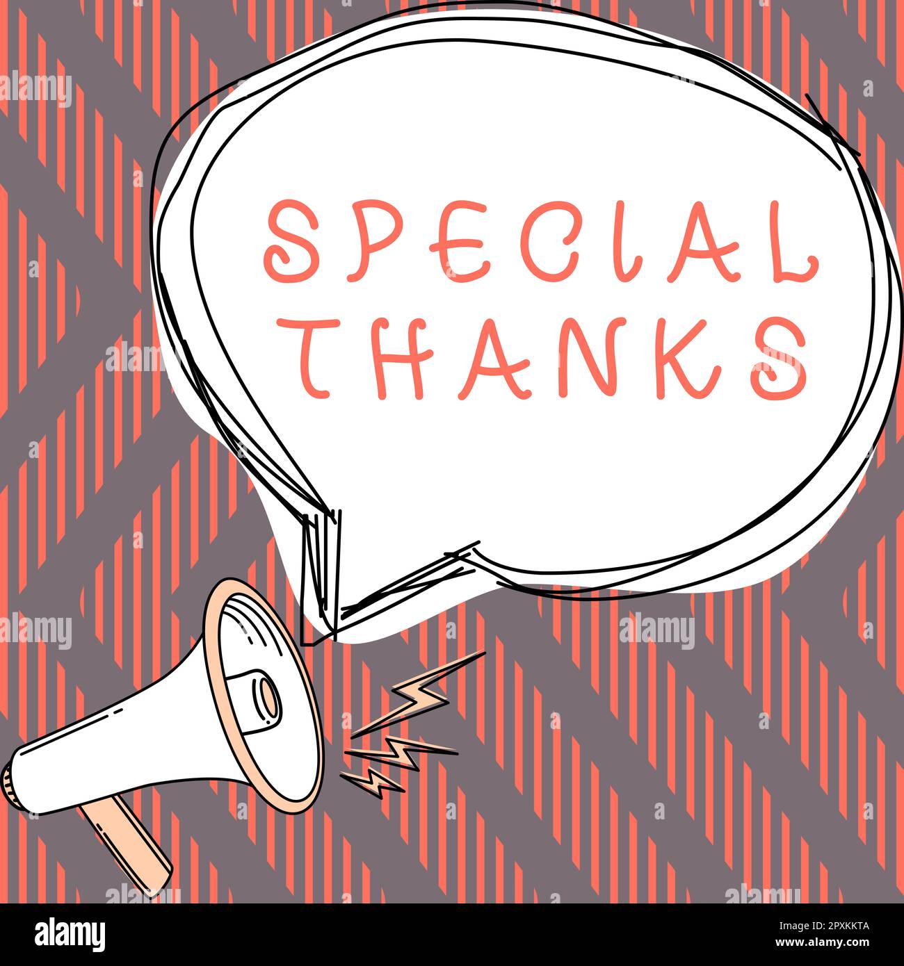 Handwriting text Special Thanks, Business overview expression of ...