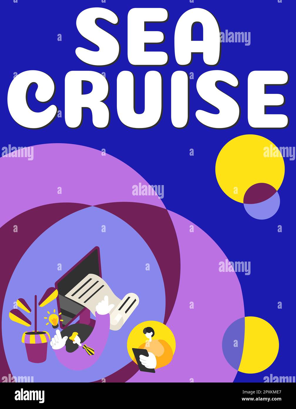 Hand writing sign Sea Cruise, Business showcase a voyage on a ship or ...