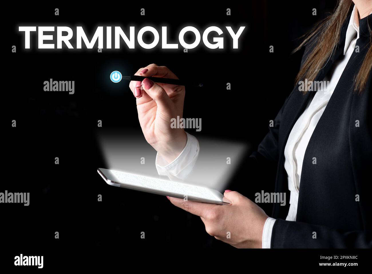 Text sign showing Terminology, Business approach Terms used with ...