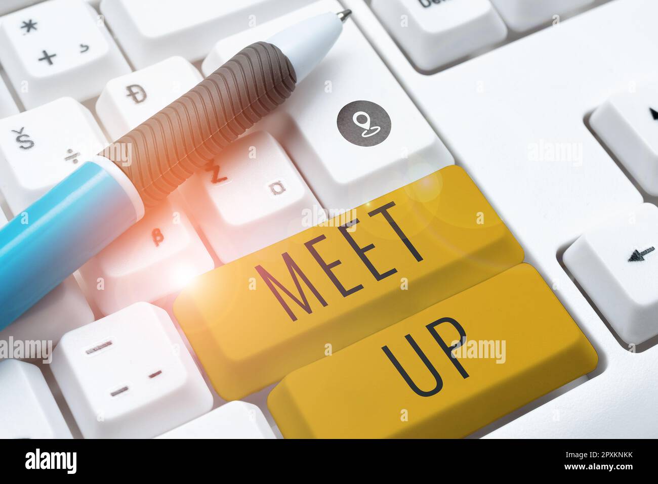 Hand writing sign Meet Up, Business idea Informal meeting gathering ...