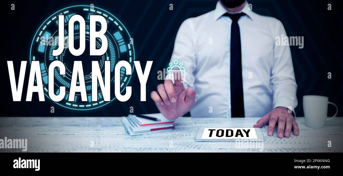 Conceptual caption Job Vacancy, Business concept empty or available ...