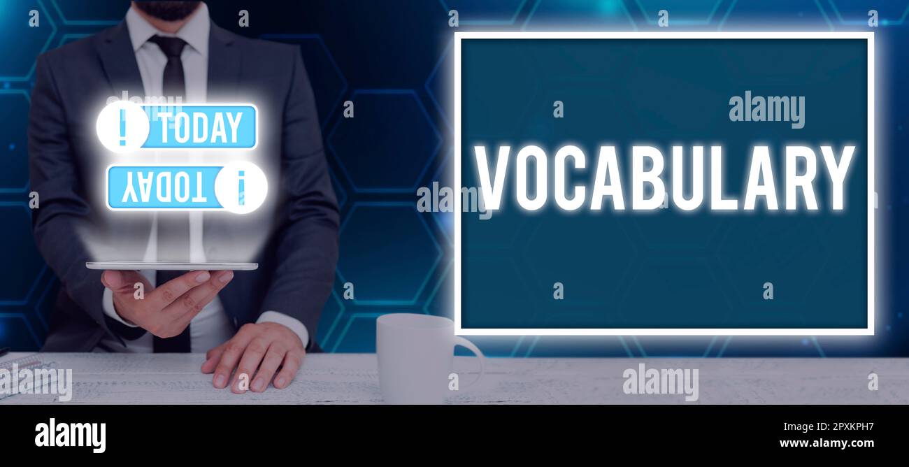 Conceptual caption Vocabulary, Concept meaning collection of words and phrases alphabetically ...