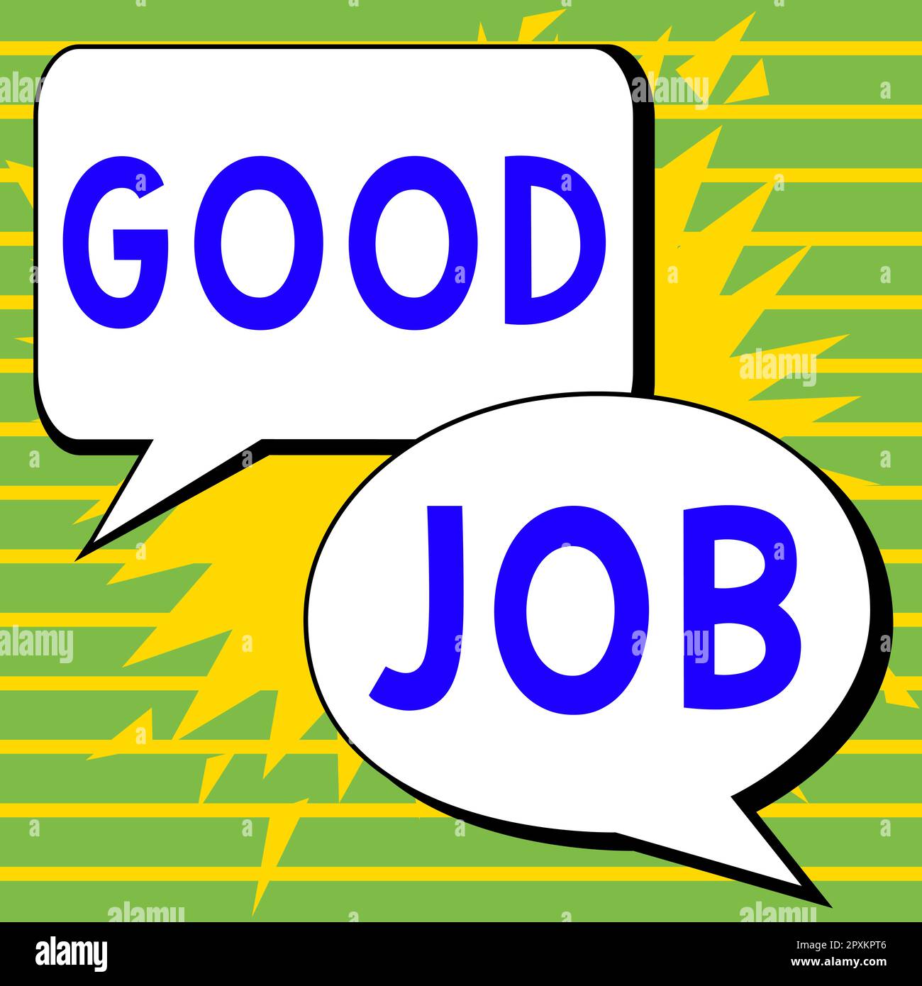 Handwriting text Good Job, Concept meaning encourage someone for his ...