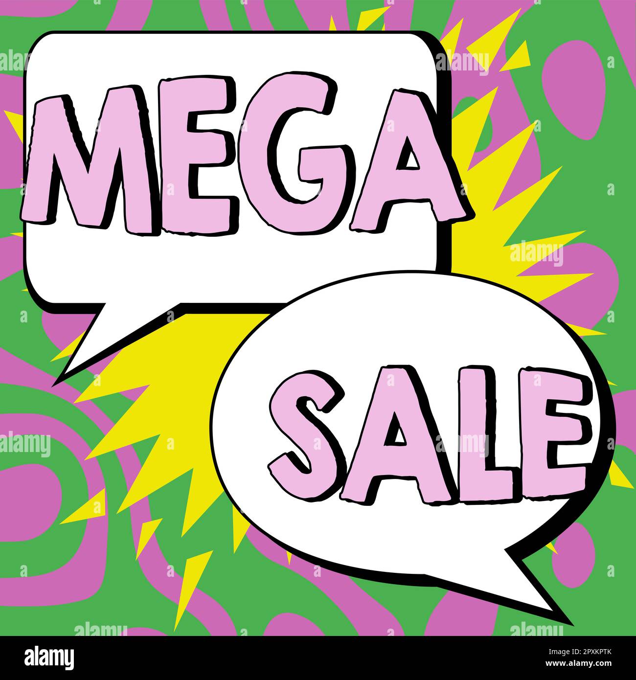 Text sign showing Mega Sale, Business showcase The day full of special ...