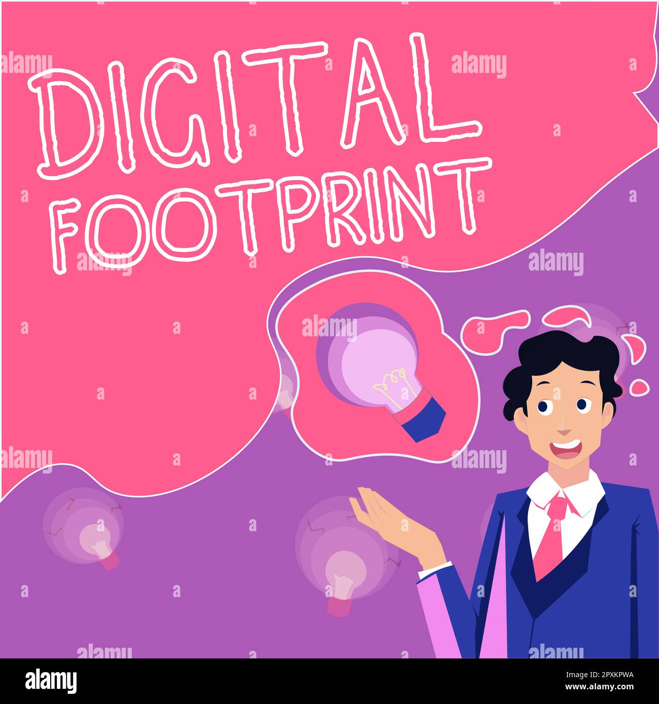 Text showing inspiration Digital Footprint, Business showcase uses ...