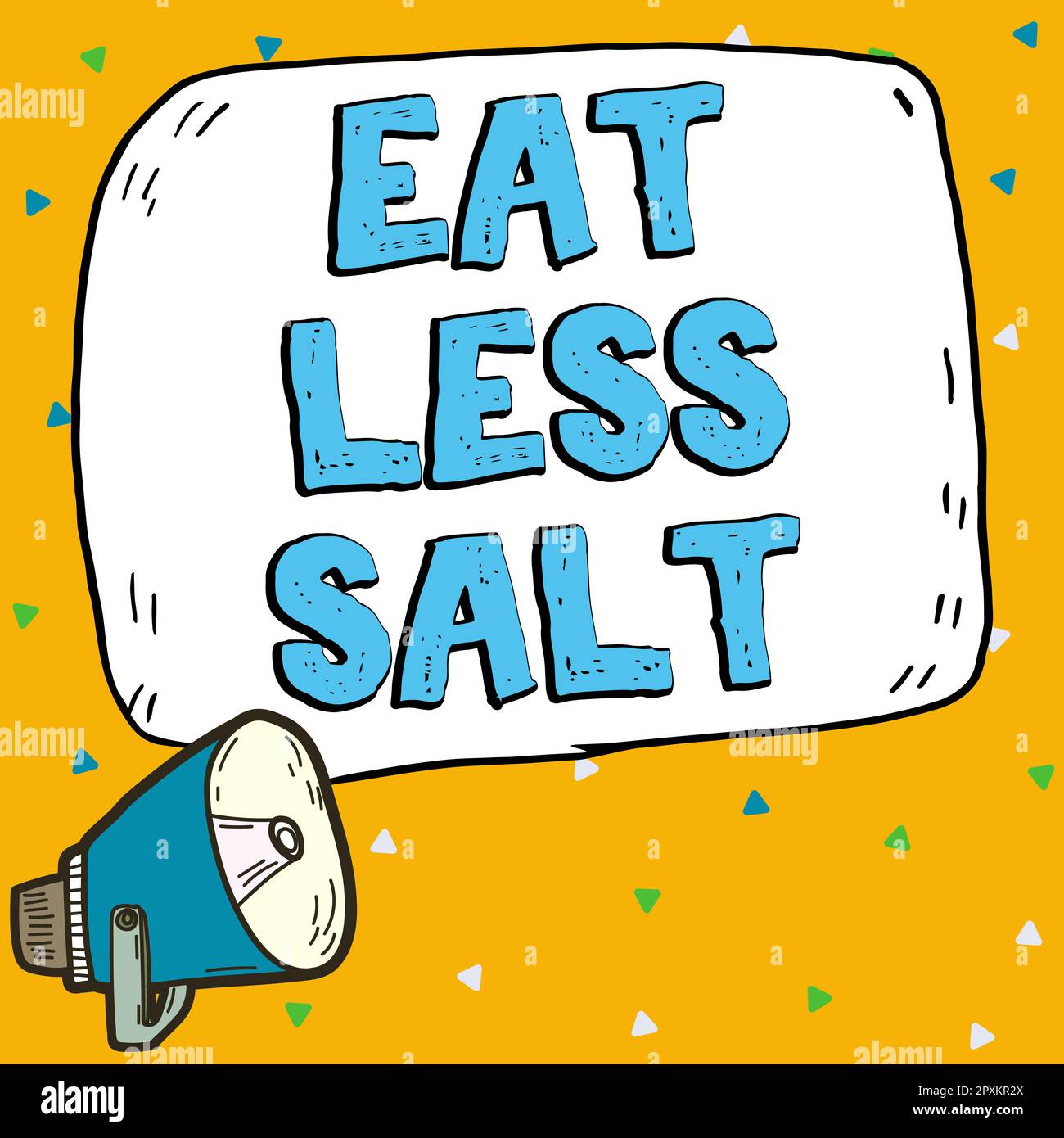 Inspiration showing sign Eat Less Salt, Concept meaning reducing the ...