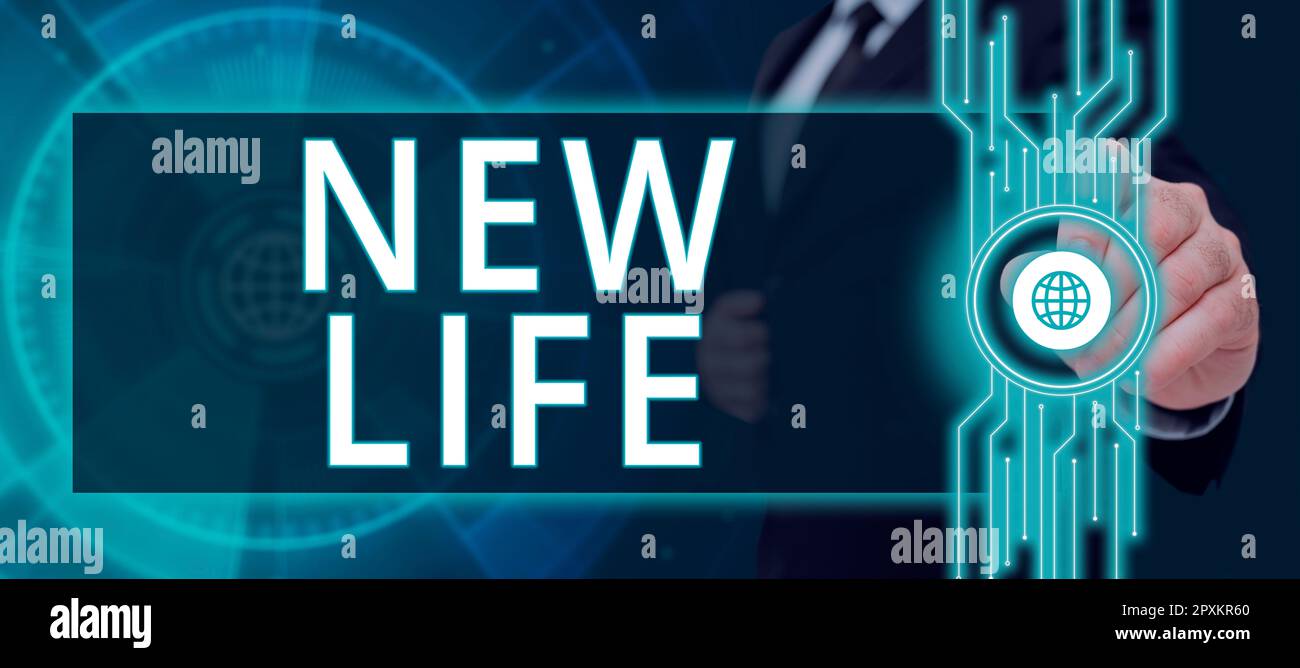 Hand writing sign New Life, Concept meaning start of change in the ...