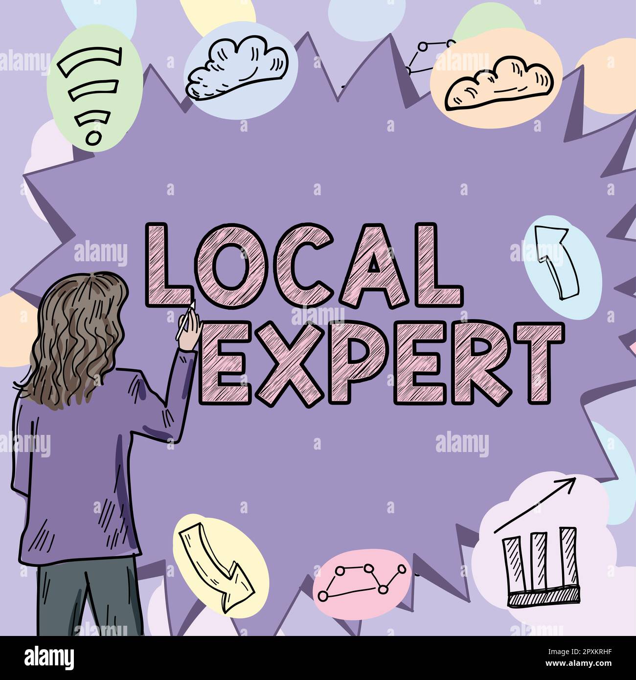 Sign displaying Local Expert, Business concept offers expertise and ...