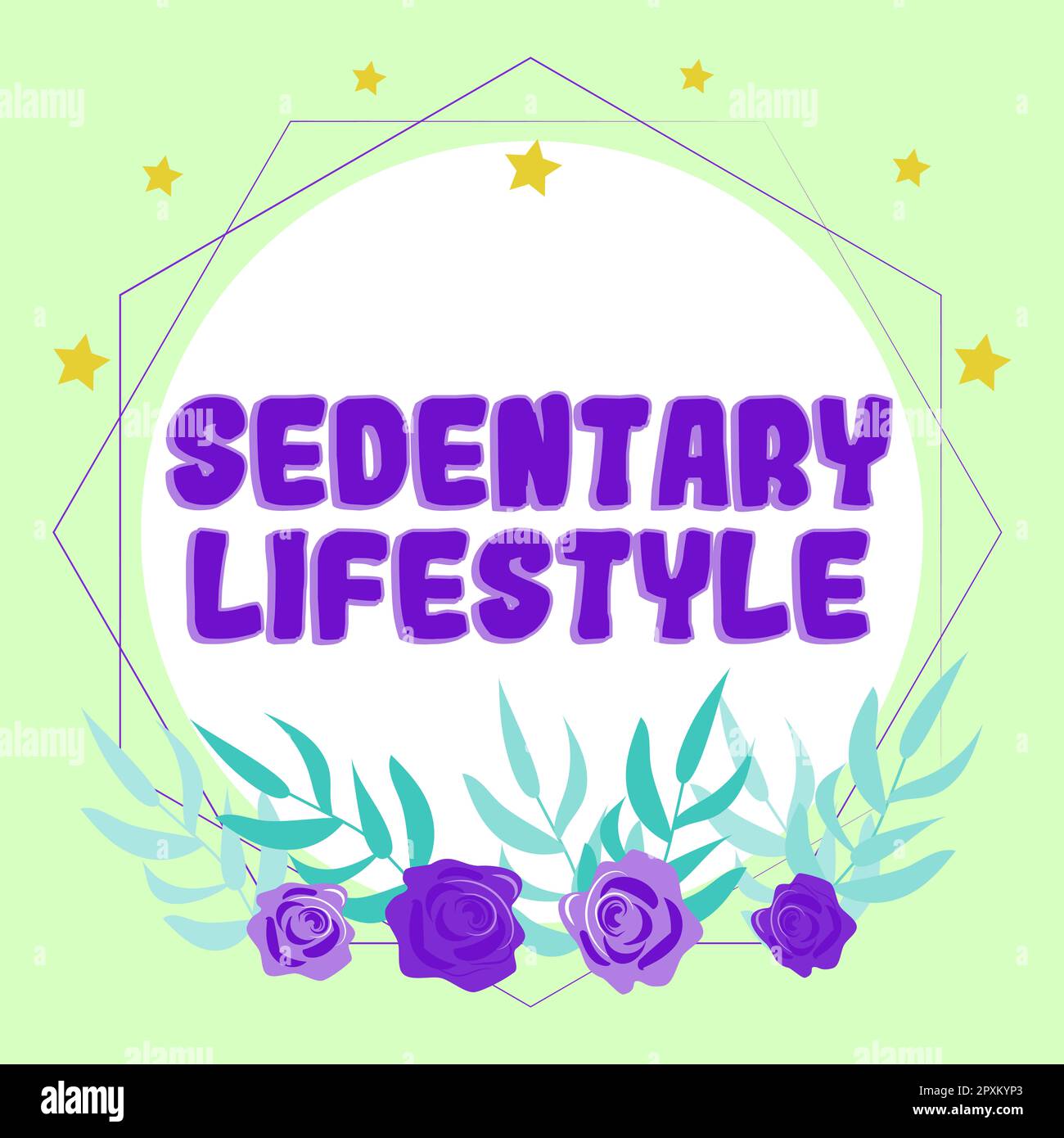 Conceptual display Sedentary Lifestyle, Word for ways and means of life ...