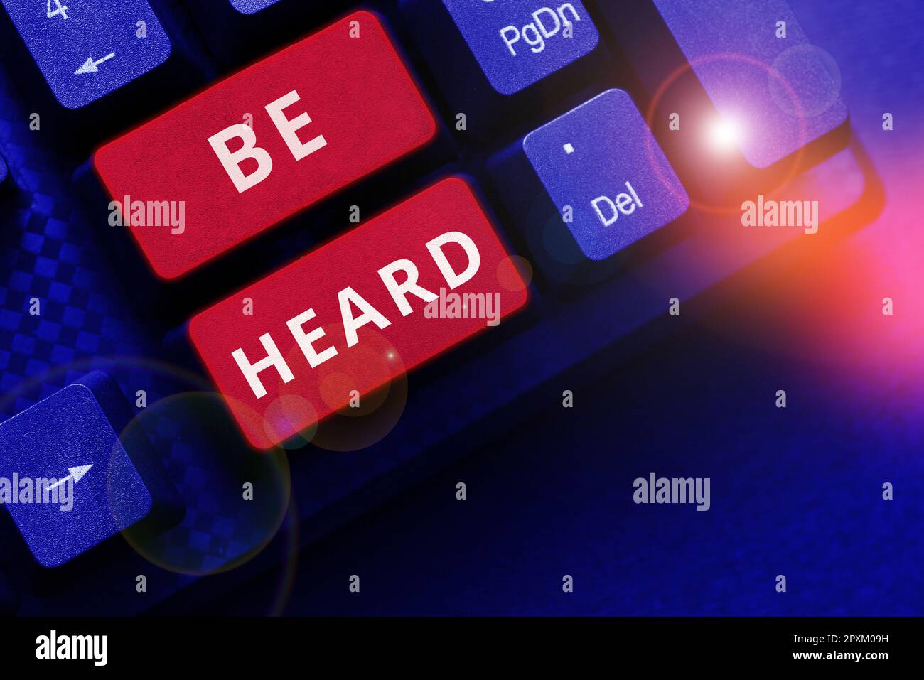 Hand writing sign Be Heard, Internet Concept promote a state of ...