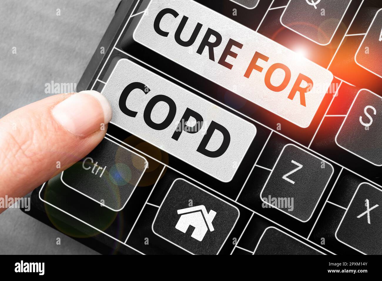 Handwriting text Cure For Copd, Internet Concept Medical treatment over ...