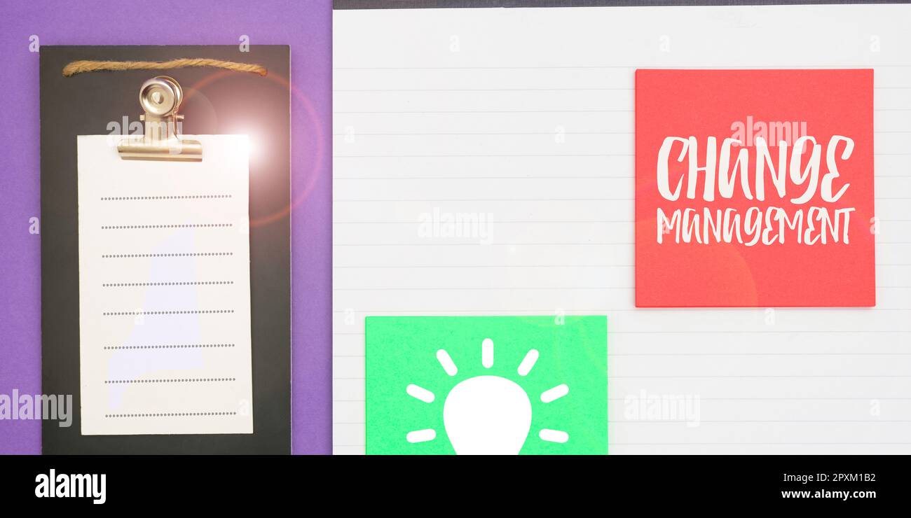 Sign displaying Change Management, Business idea Replacement of ... Sign displaying Change Management, Business idea Replacement of ...