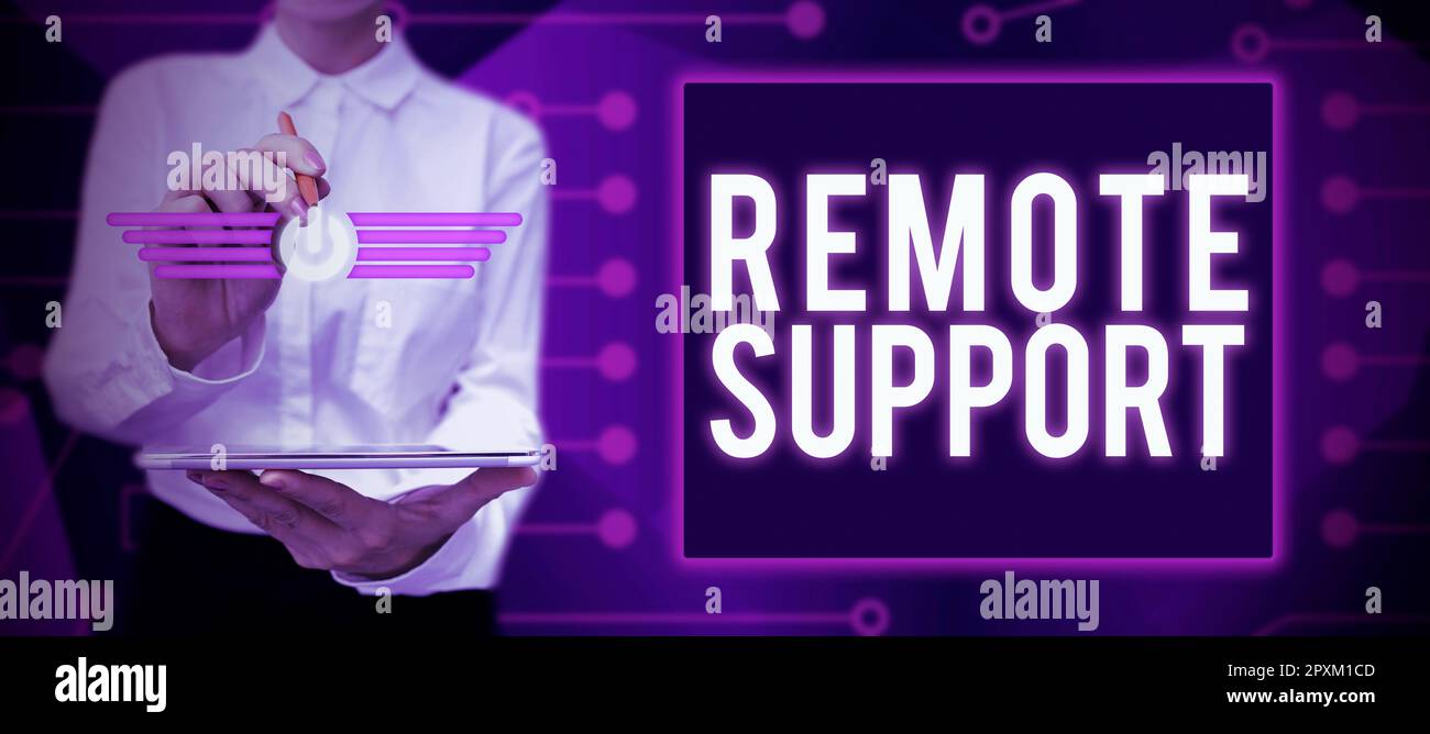 Conceptual display Remote Support, Concept meaning help end-users to ...