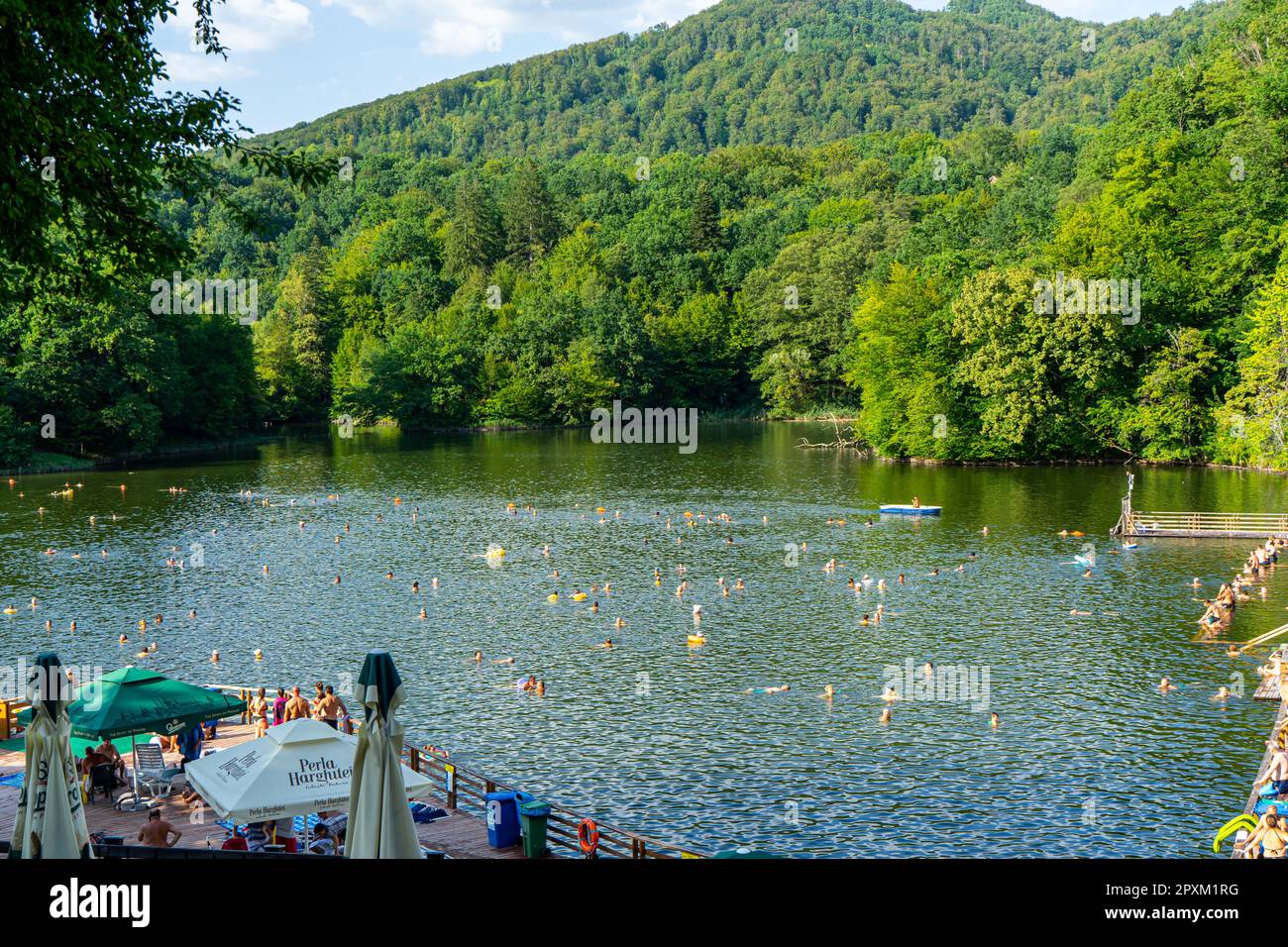 SOVATA, ROMANIA - AUGUST 24, 2022: Sovata city and Ursul lake resort ...