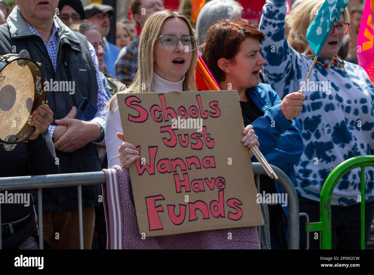 London, UK. 2nd May, 2023. Members of the NEU National Education Union ...