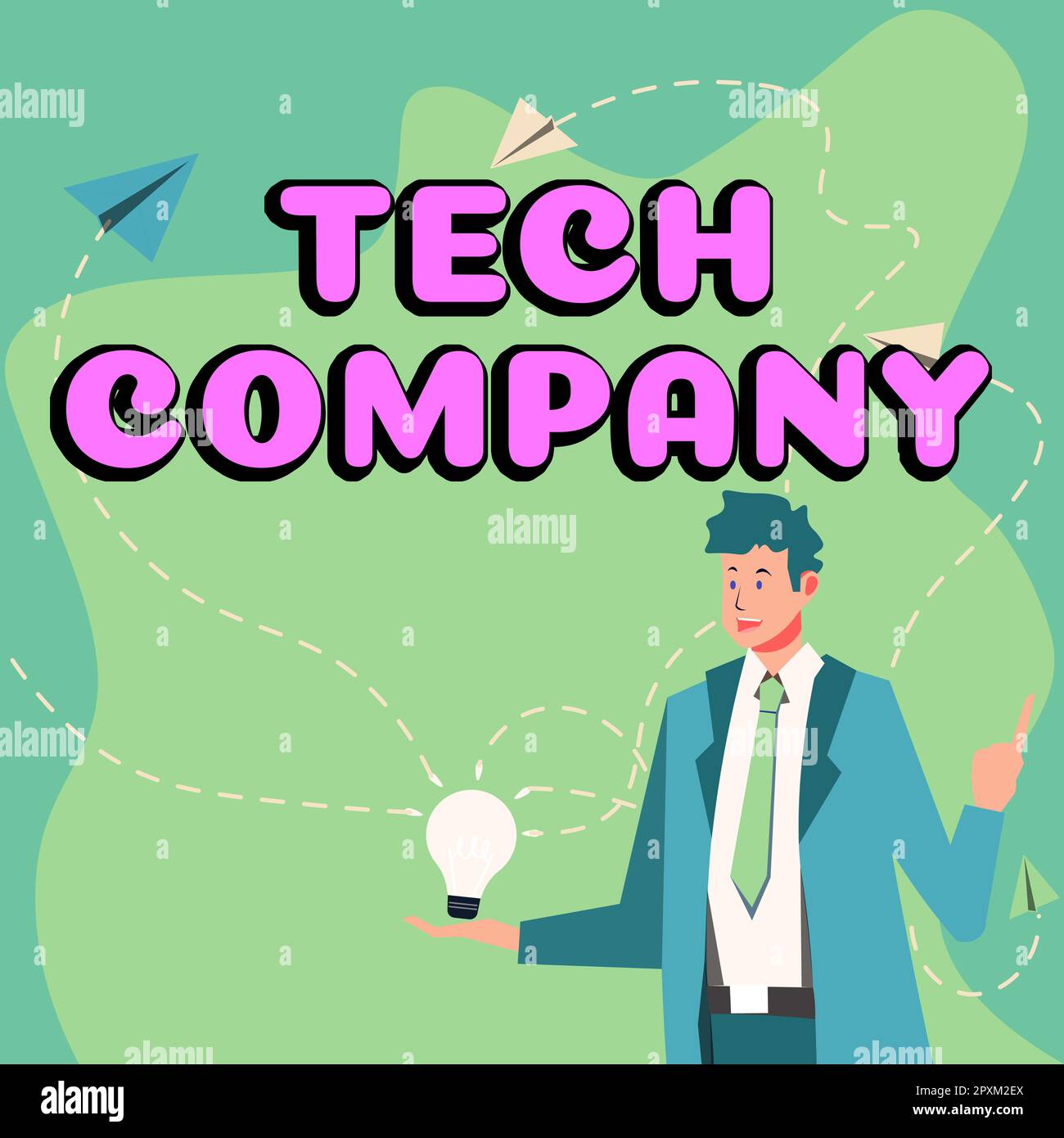 Text sign showing Tech Company, Business overview a company that ...