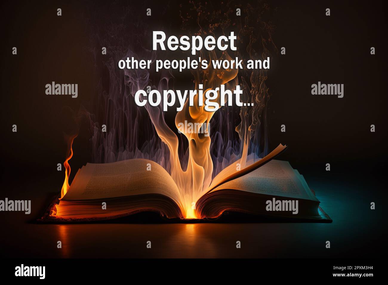 The concept of copyright protection. World Book and Copyright Day Stock ...