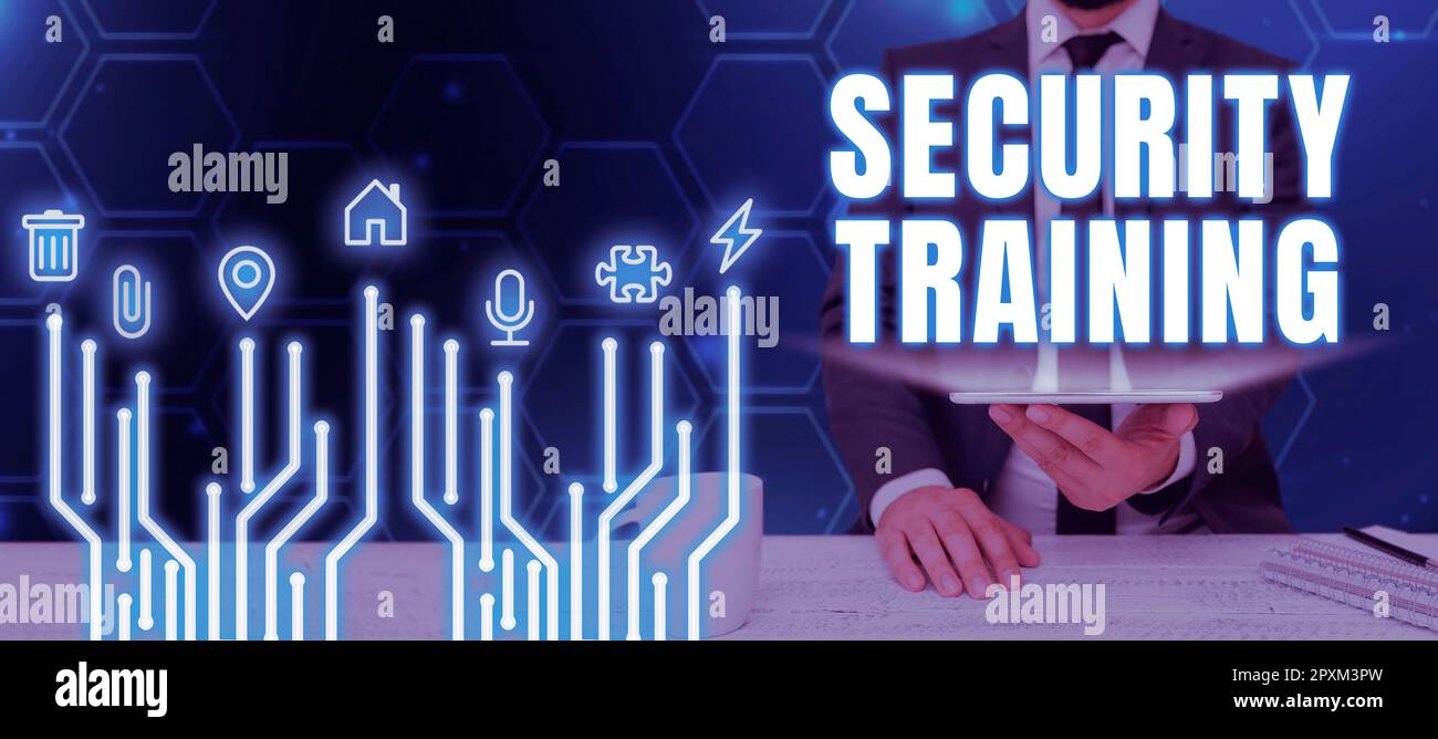 Conceptual display Security Training, Word Written on providing ...
