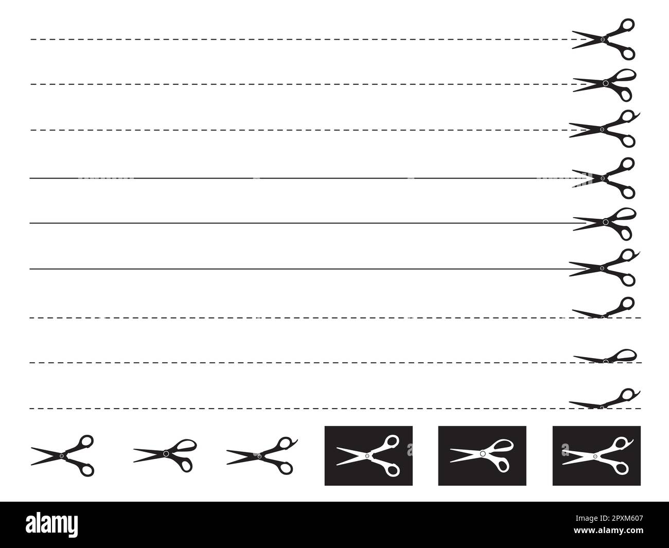 Strip cutting Stock Vector Images - Alamy