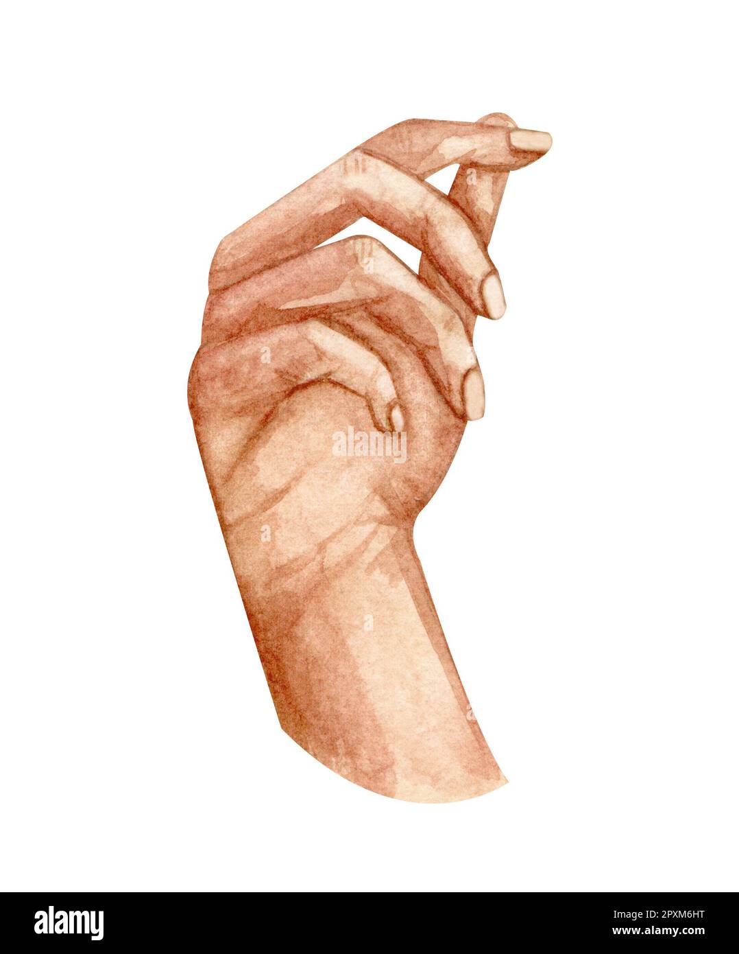 Watercolor hand illustration. Holding hands. Hope concept. charity ...