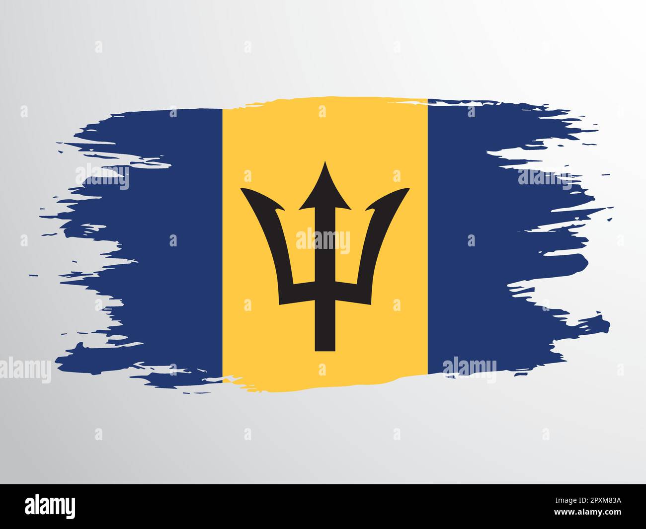 Brush painted flag of Barbados Stock Vector Image & Art - Alamy