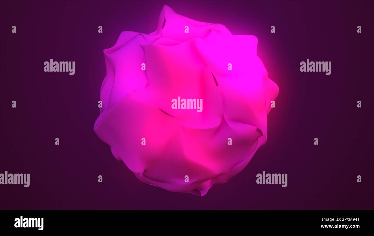 Pink color shining purple cosmos round wave isolated on purple ...