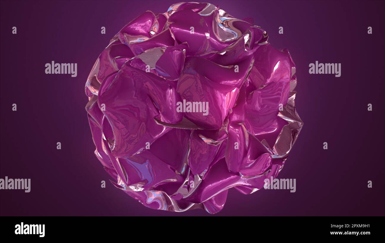 Abstract magic cosmos glowing sphere with molecules of compounds 3d ...