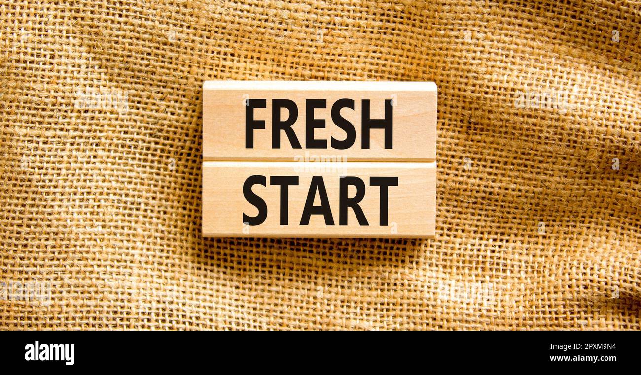 Fresh start and motivational symbol. Concept words Fresh start on ...