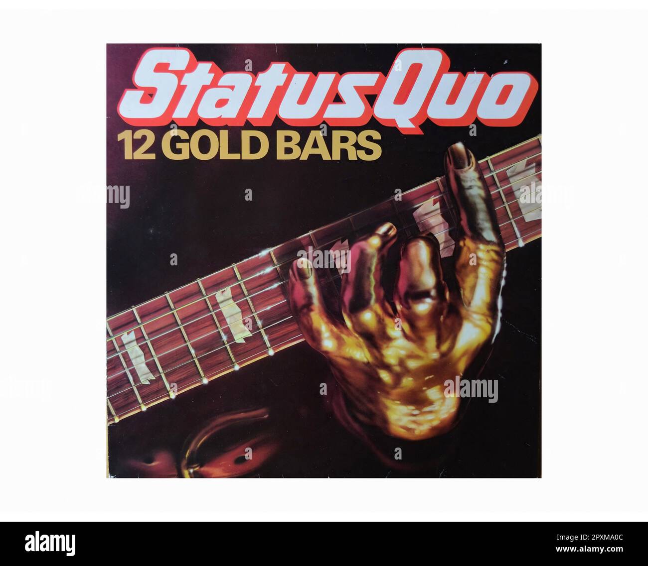 Status Quo - 12 Gold Bars - Vintage L.P Music Vinyl Record Stock Photo ...