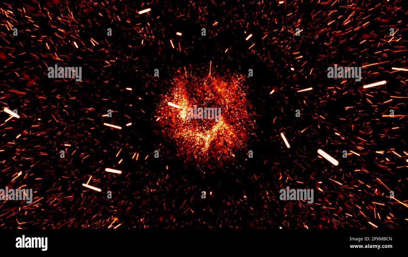 Movement of fire flames, Red flare energy and flame effect background ...