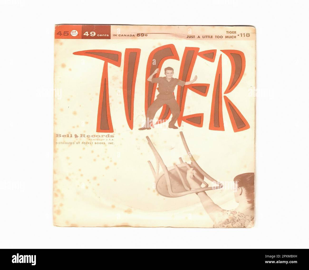 Stevens Jay - 1959 B - Vintage 45 R.P.M Music Vinyl Record Stock Photo ...