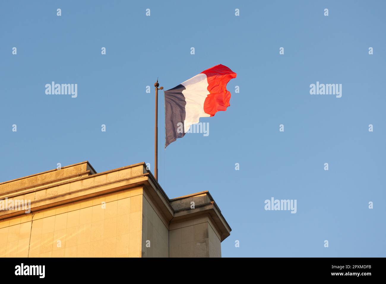 French flag flying in the wind hi-res stock photography and images - Alamy