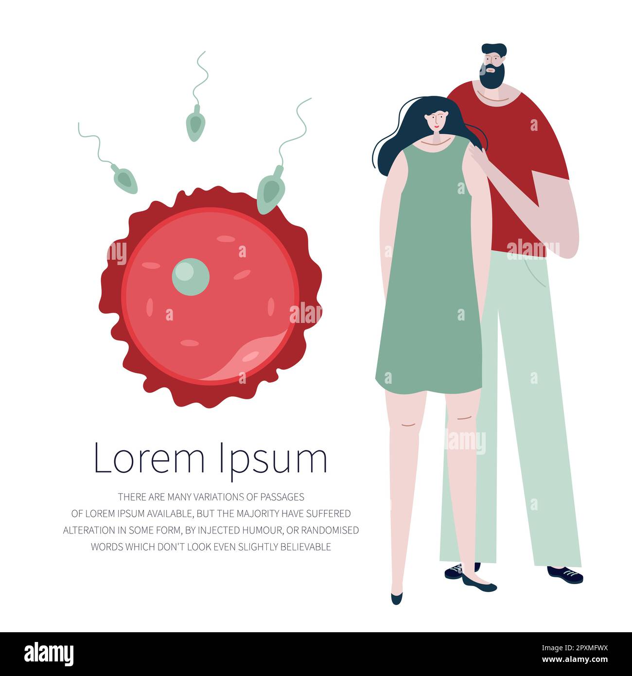 The couple, man and woman want to have baby and become parents. They ...