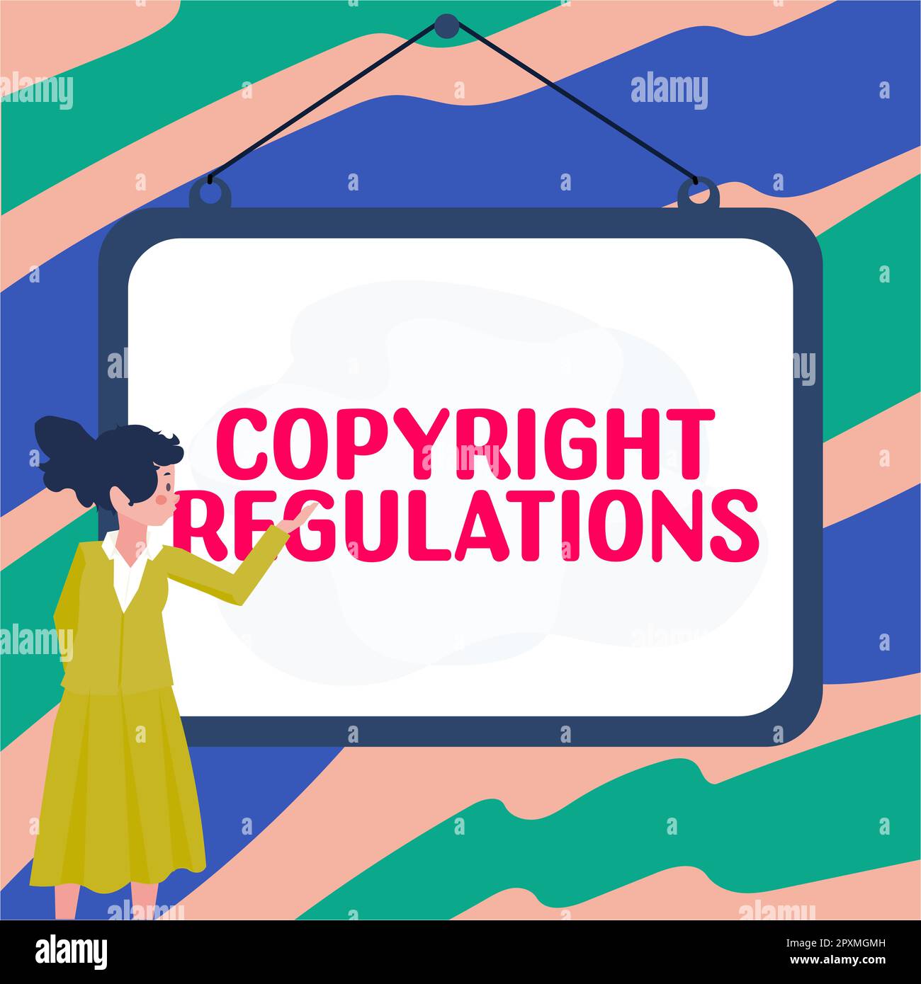 Handwriting text Copyright Regulations, Business concept body of law ...