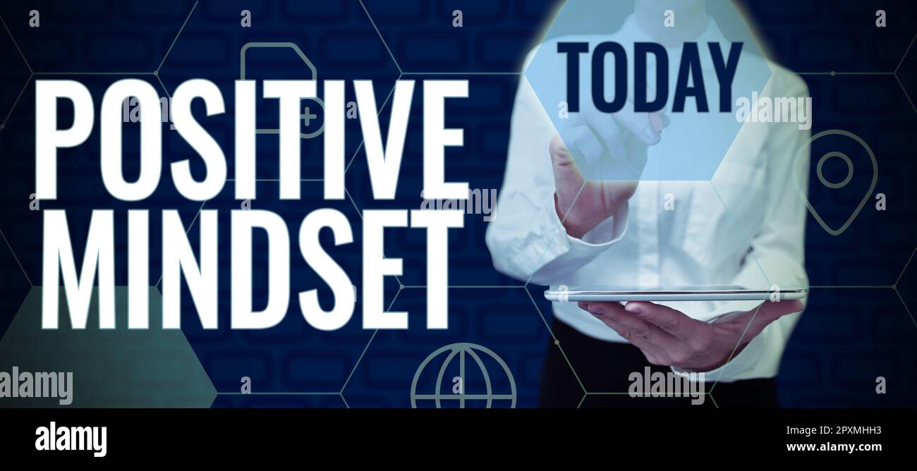 Conceptual display Positive Mindset, Concept meaning mental and ...