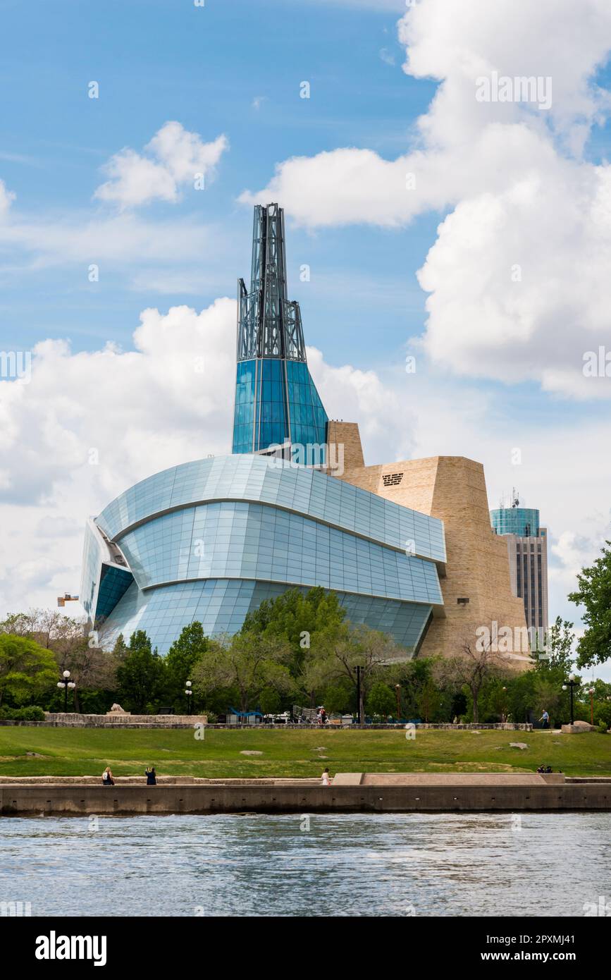 The unique architecture of the Canadian Museum for Human Rights stands ...