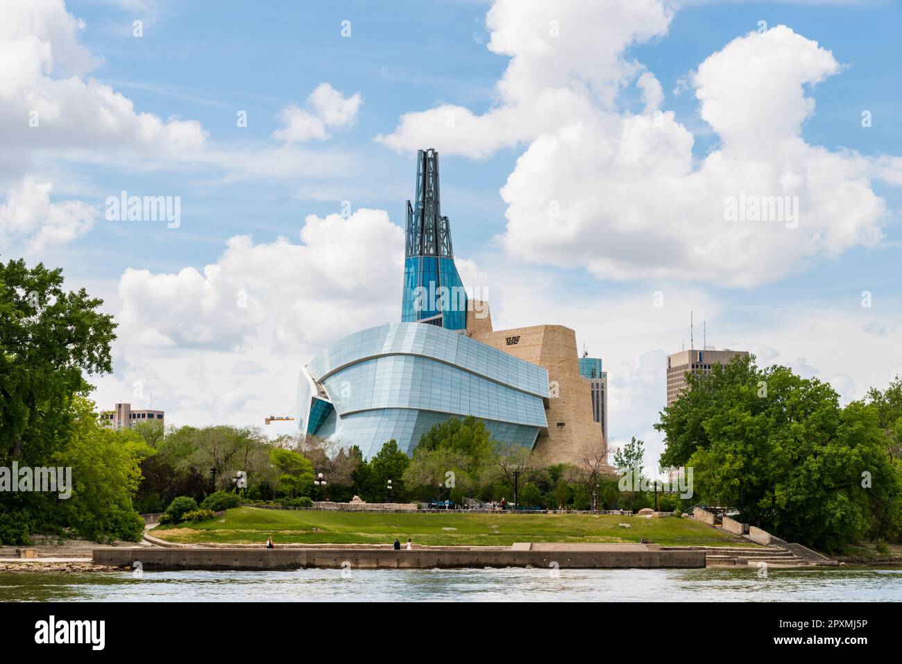 The unique architecture of the Canadian Museum for Human Rights stands ...