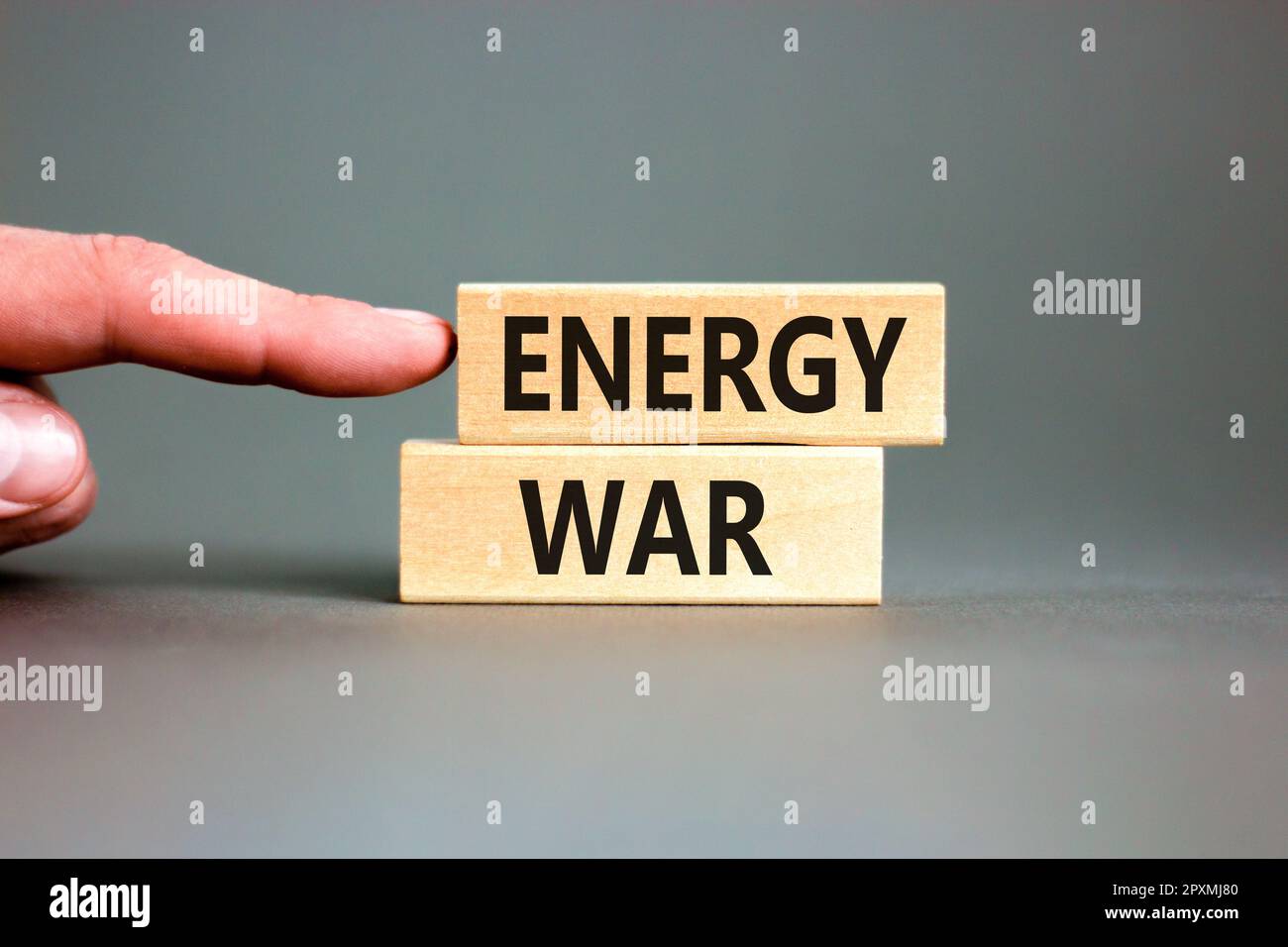Energy war symbol. Concept words Energy war on beautiful wooden block ...