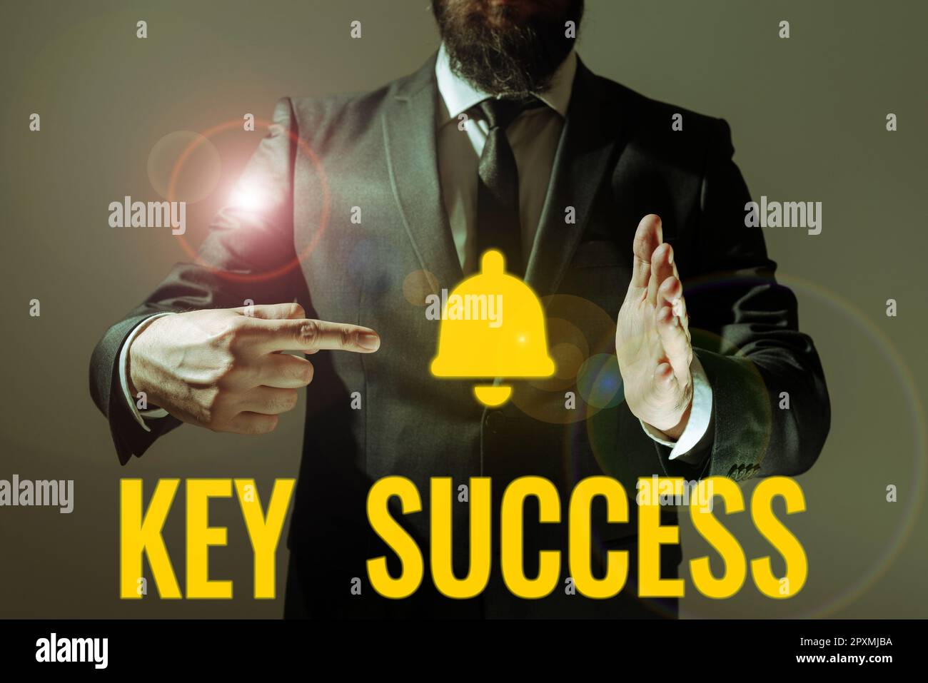 Sign displaying Key Success, Word Written on main measure of ...