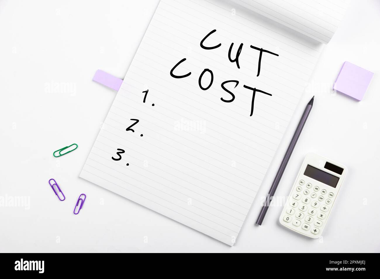 Hand writing sign Cut Cost, Word for Measures implemented to reduced ...