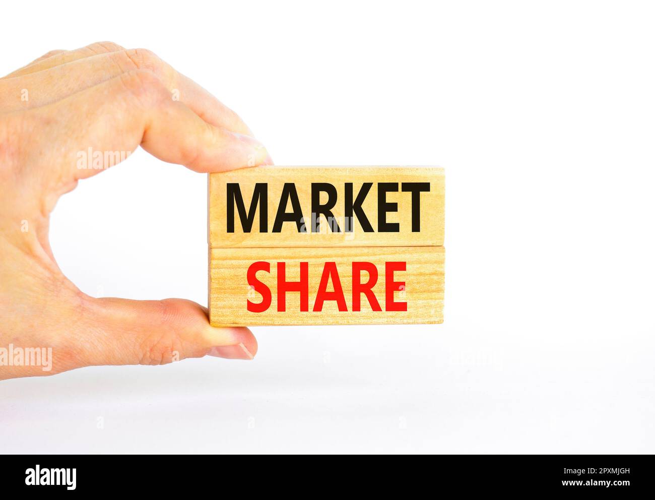 Market share symbol. Concept words Market share on beautiful wooden ...