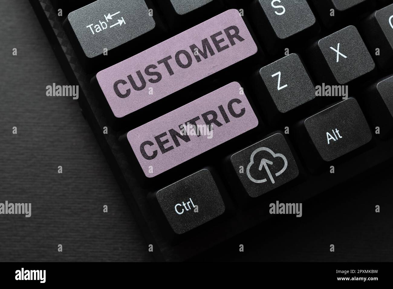 Text showing inspiration Customer Centric, Word Written on process of ...