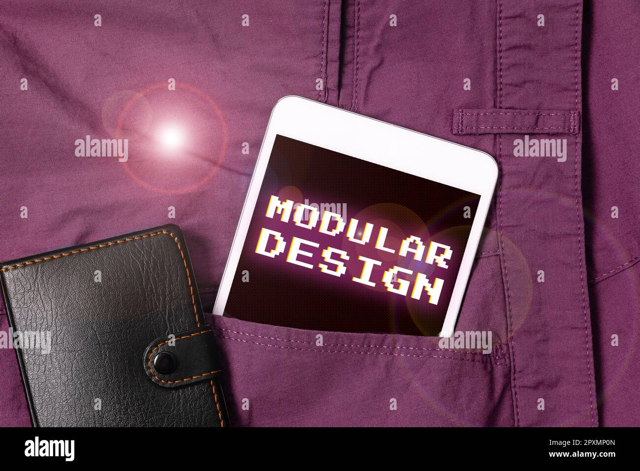 Sign Displaying Modular Design Word Written On Product Designing To Produce Product By