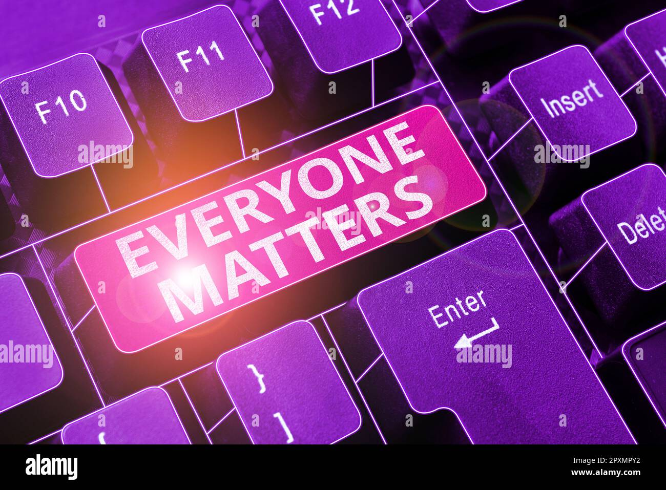 Hand writing sign Everyone Matters, Business concept all the people ...