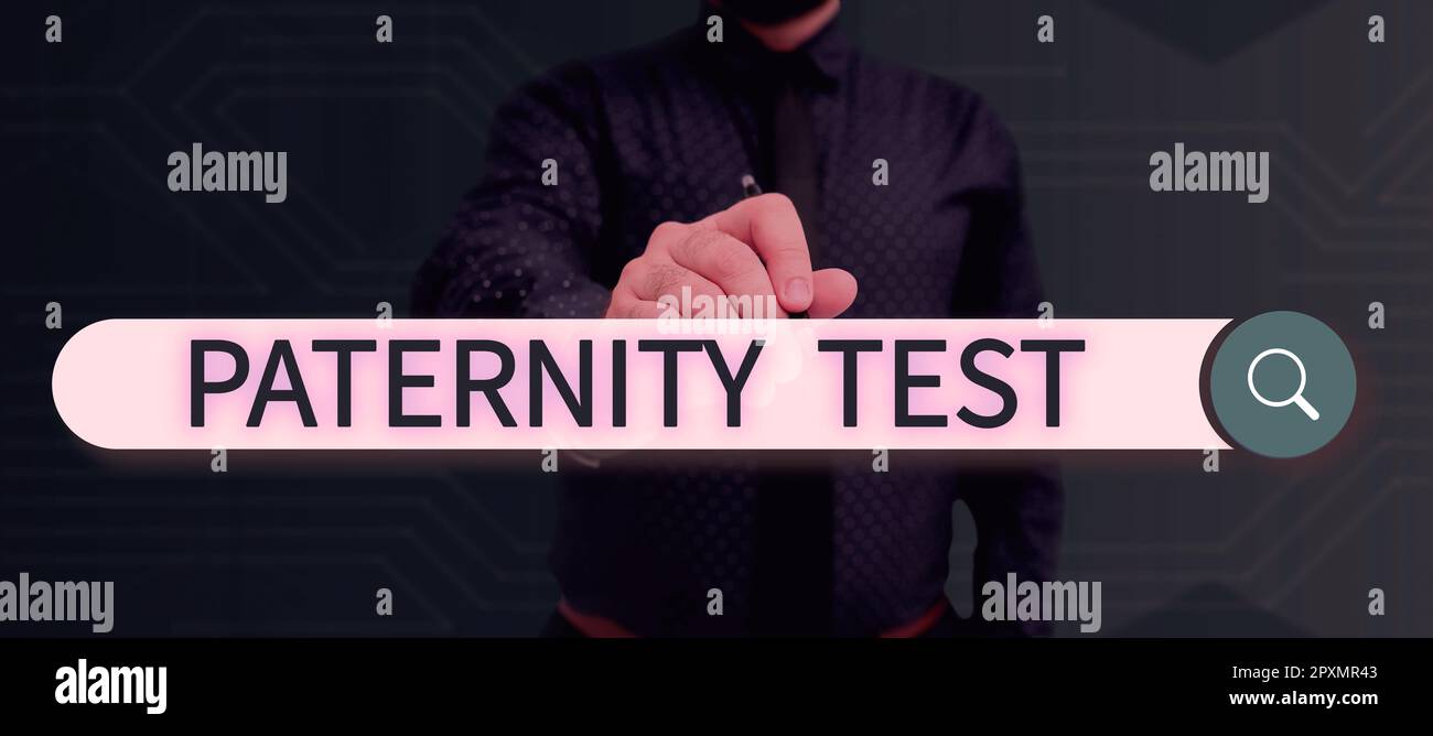 Text showing inspiration Paternity Test, Internet Concept a test of DNA ...