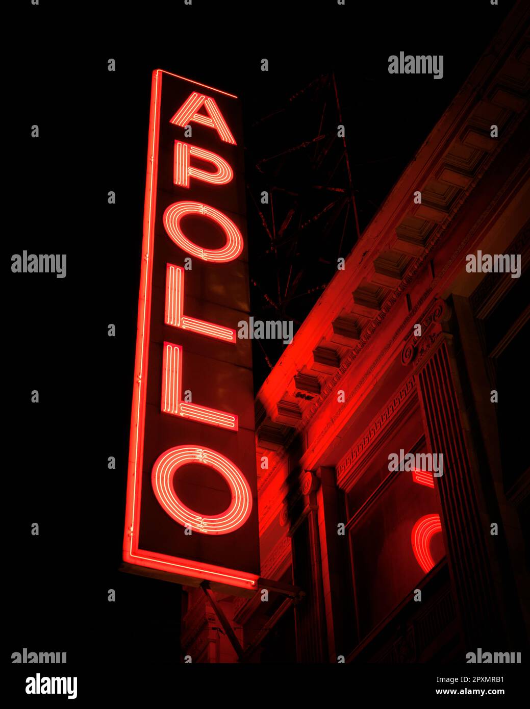 Apollo Theater vintage neon sign at night, Manhattan, New York Stock ...
