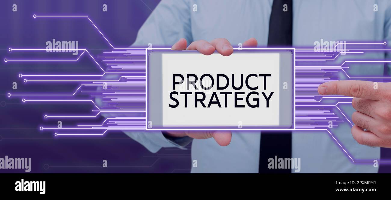Conceptual display Product Strategy, Business approach long term plan ...